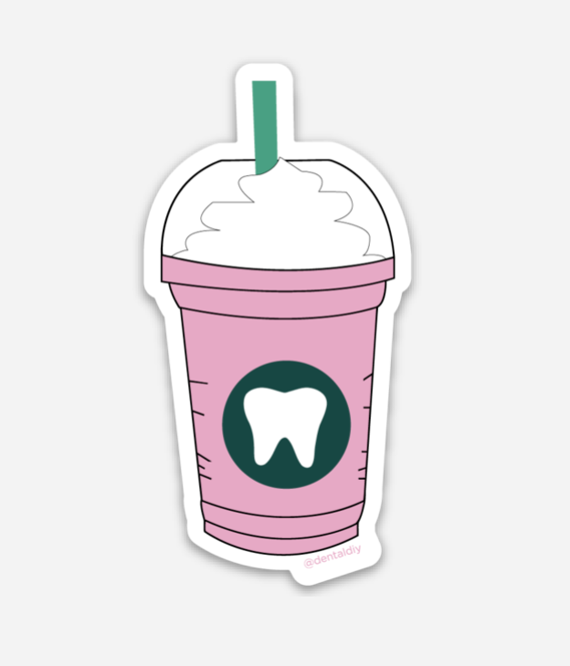 Stickers On A Caramel Frap Starbucks